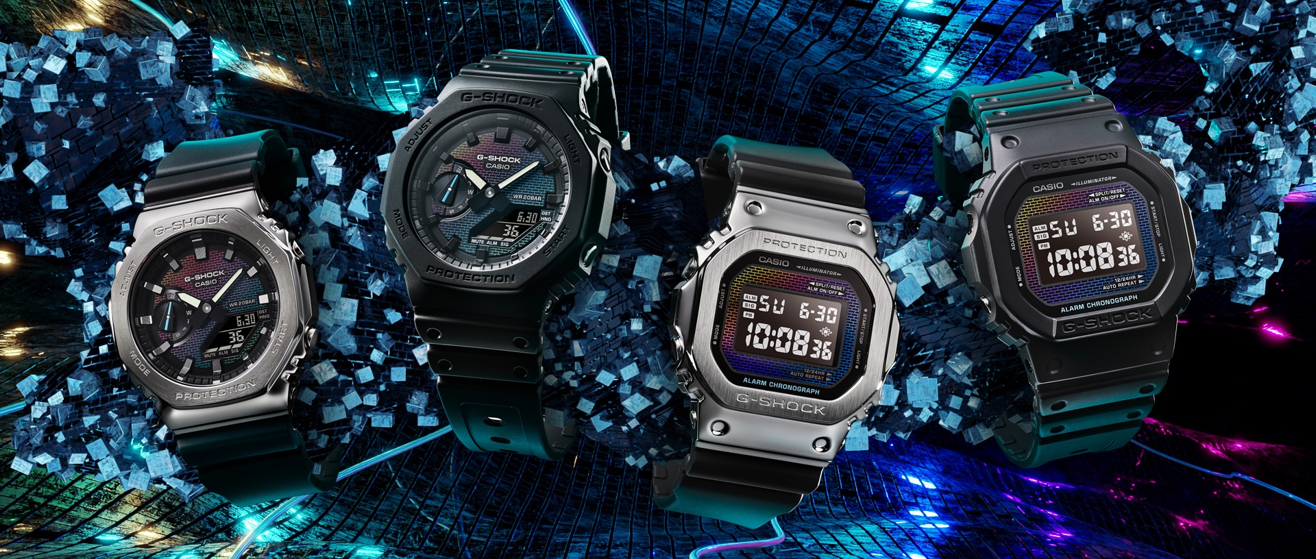 Casio Releases New G-Shock Rainbow Brick Wall Collection. - futr singapore